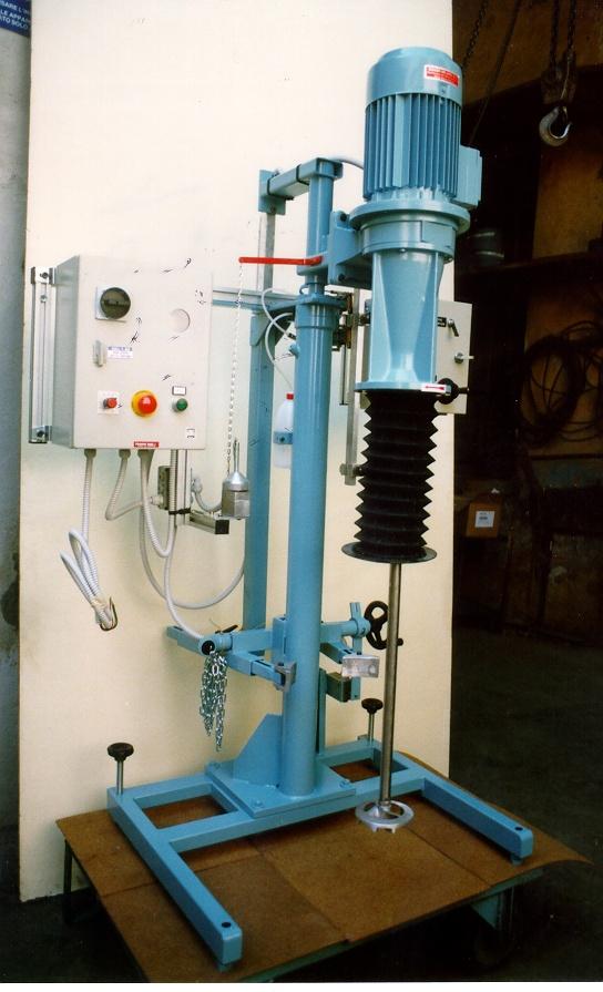 AGITATORE A COLONNA, INCHIOSTRI SERIGRAFICI SETTORI INDUSTRIALI
