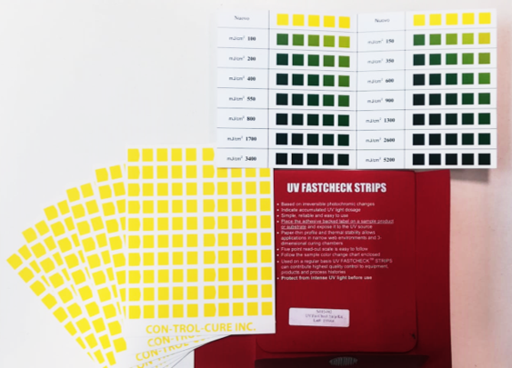 UV FASTCHECK STRIPS MJ, INCHIOSTRI SERIGRAFICI SETTORI INDUSTRIALI